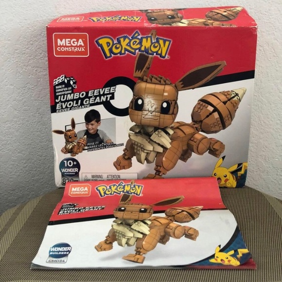 Mega Construx | Toys | 220 Mega Construx Pokemon Jumbo Eevee Set Fast ...